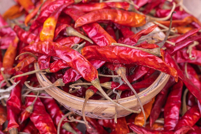 Red Chilli Many from Flat Angle at Day Stock Image - Image of vegetable ...