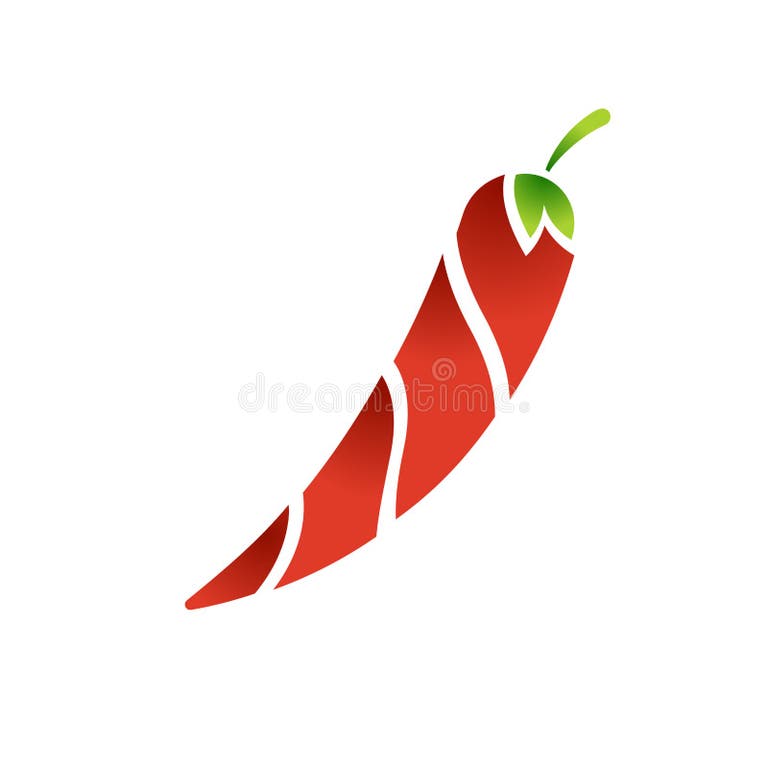 Red Chilli Paper Art. Isolated Vector Illustration Stock Vector ...