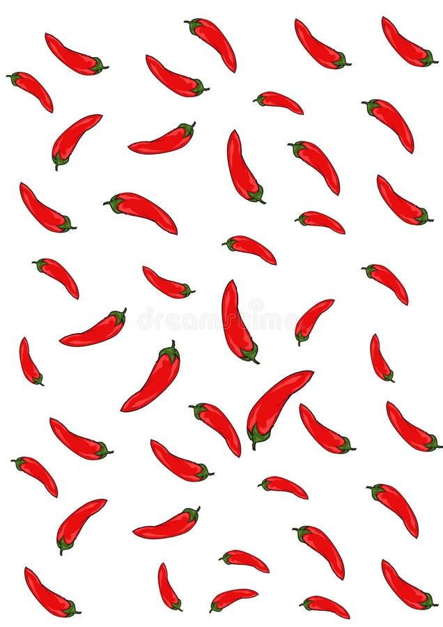 Red chilli pattern stock illustration. Illustration of spicy - 208112791