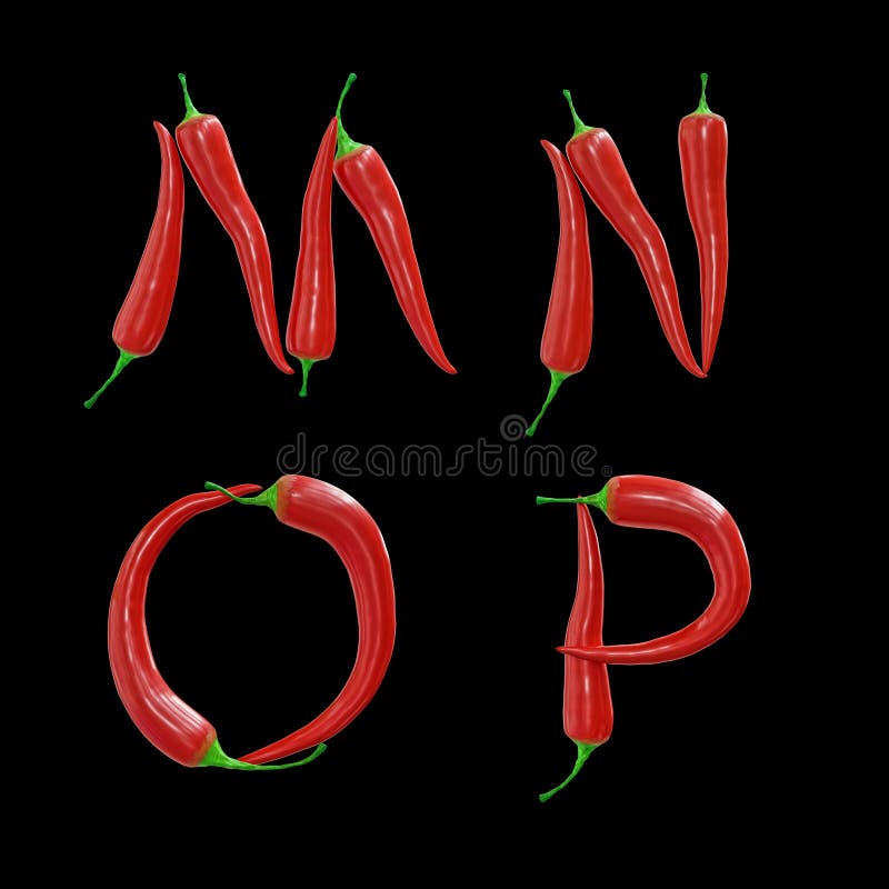 Chili Pepper Alphabet Stock Illustrations – 233 Chili Pepper Alphabet ...
