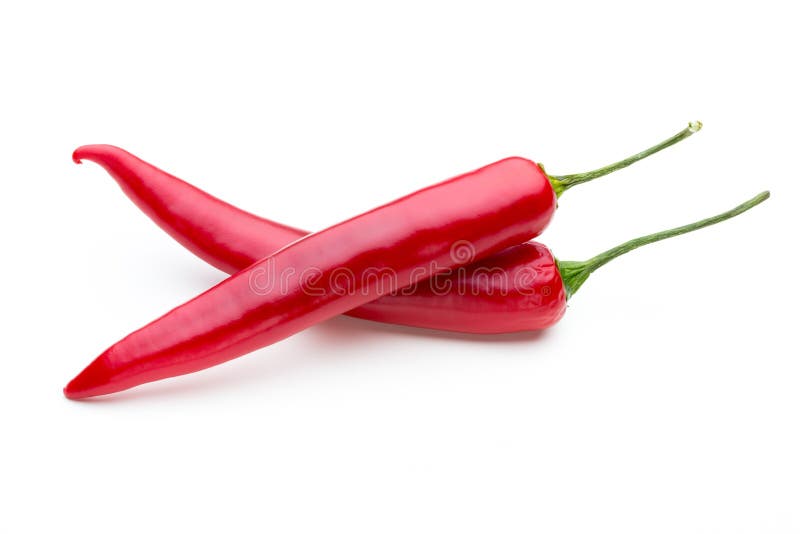 Red Chilli Pepper Isolated on a White Background. Stock Photo - Image ...