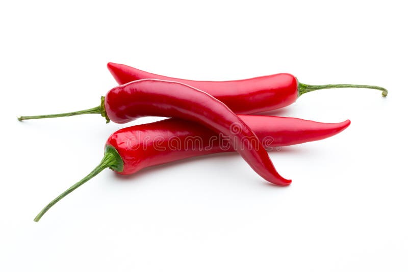 Red Chilli Pepper on a White Background. Stock Photo - Image of ...
