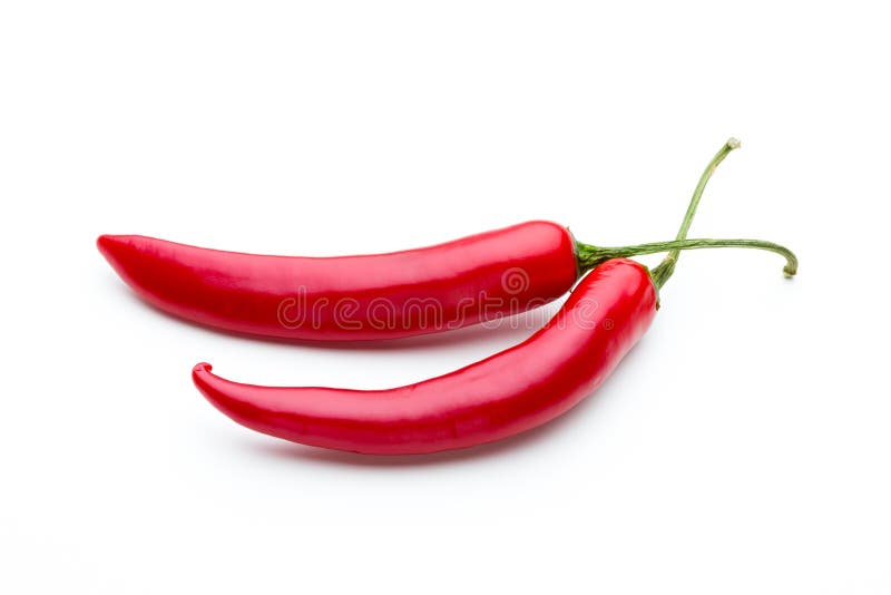 Red Chilli Pepper Isolated on a White Background. Stock Photo - Image ...