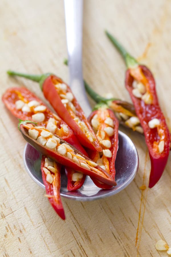 Red Chilli Pepper in Thai Cooking Stock Image - Image of chilli, spicy ...