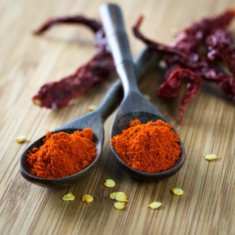 Red chilli powder stock photo. Image of isolated, culinary - 37689990