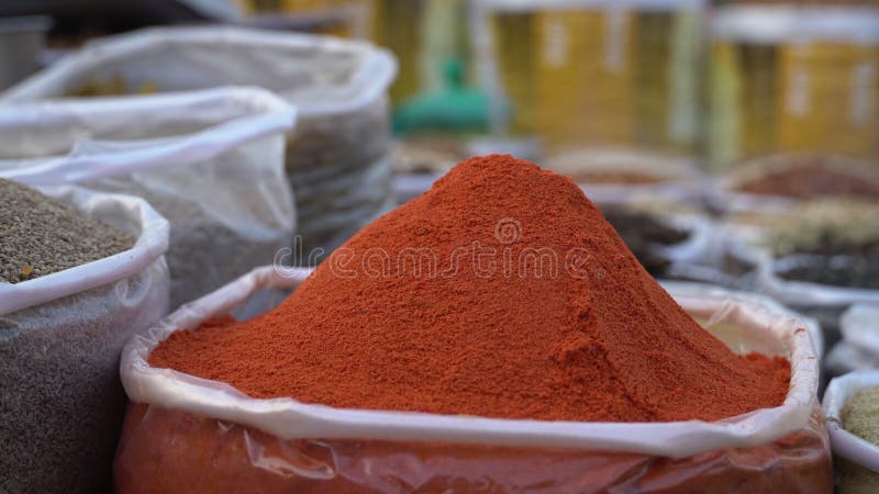 Red Chilli Powder Focused Photo Stock Image - Image of ground, indian ...