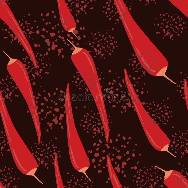 Chilli Seamless Pattern on Stripe Background. Chile Peppers Wallpaper ...