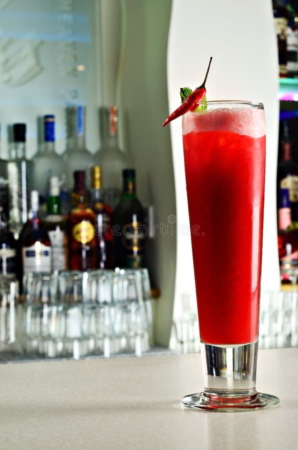 Red Chilli Spicy Cocktail stock image. Image of drink - 24515229