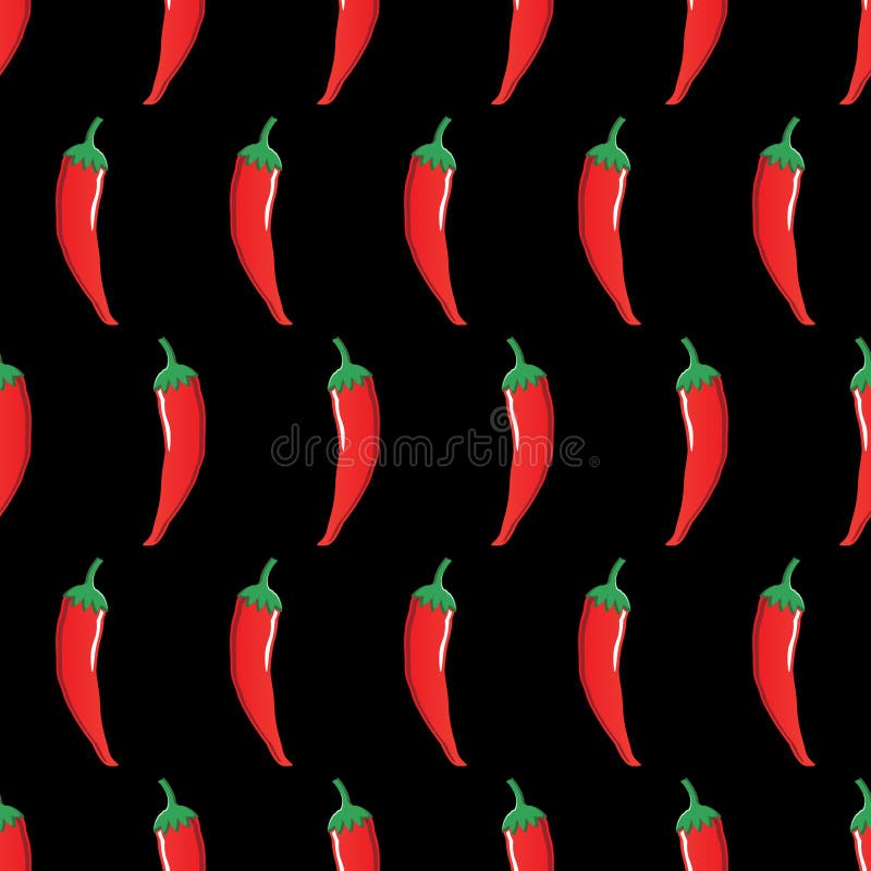 Background Chilli Flowers Pattern