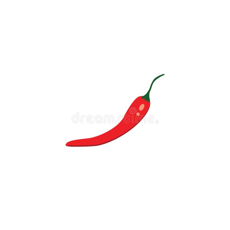 Red Chilli Vector Illustration Picture Stock Vector - Illustration of ...