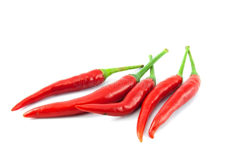Red Chilli on White Background Stock Image - Image of closeup, nature ...