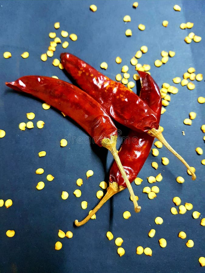 Red Chillies with Chilli Flakes Stock Image - Image of chilli, produce ...