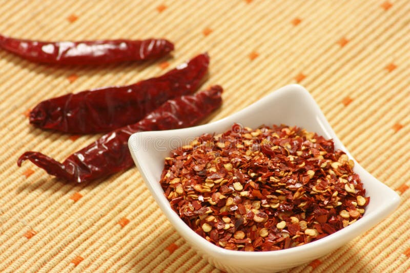Red Chilly Flakes stock photo. Image of spices, chilly - 38458784