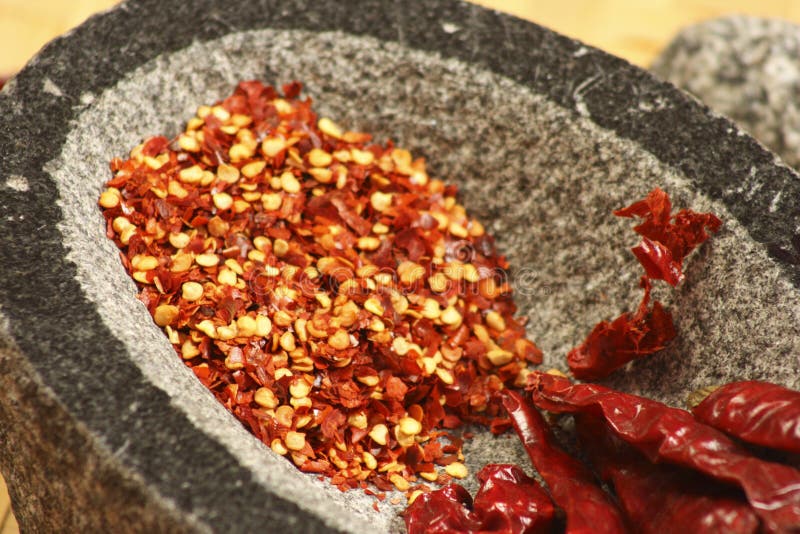 Red Chilly Flakes stock image. Image of india, asian - 38459375