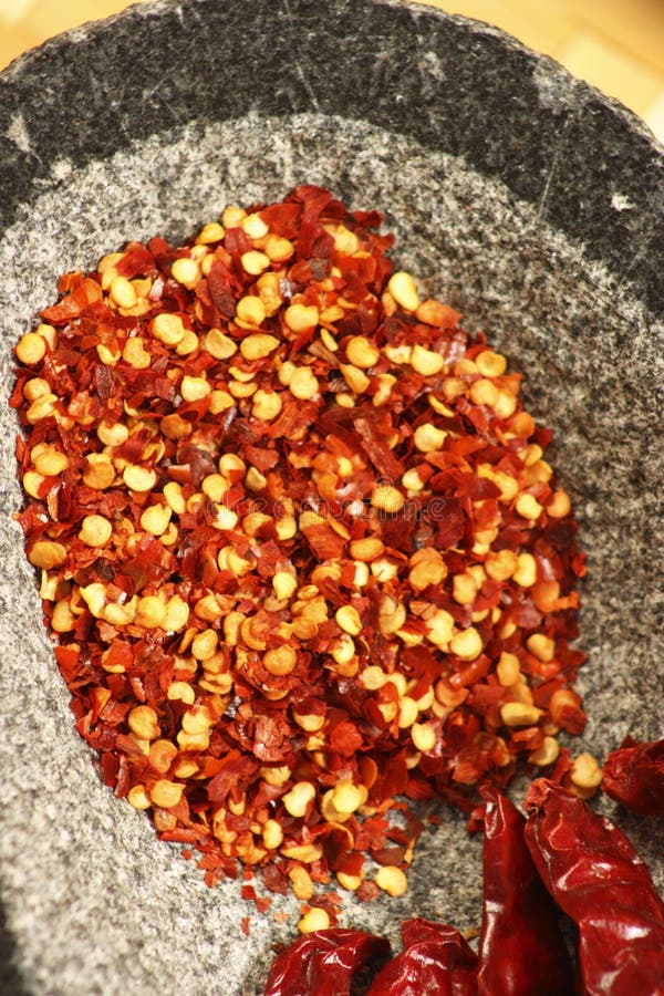 Red Chilly Flakes stock image. Image of oriental, chilly - 38460431
