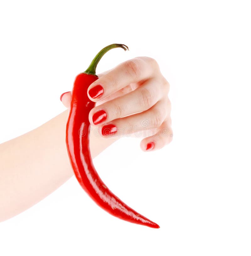 Pepper in hand stock image. Image of vegetable, ripe - 102548967