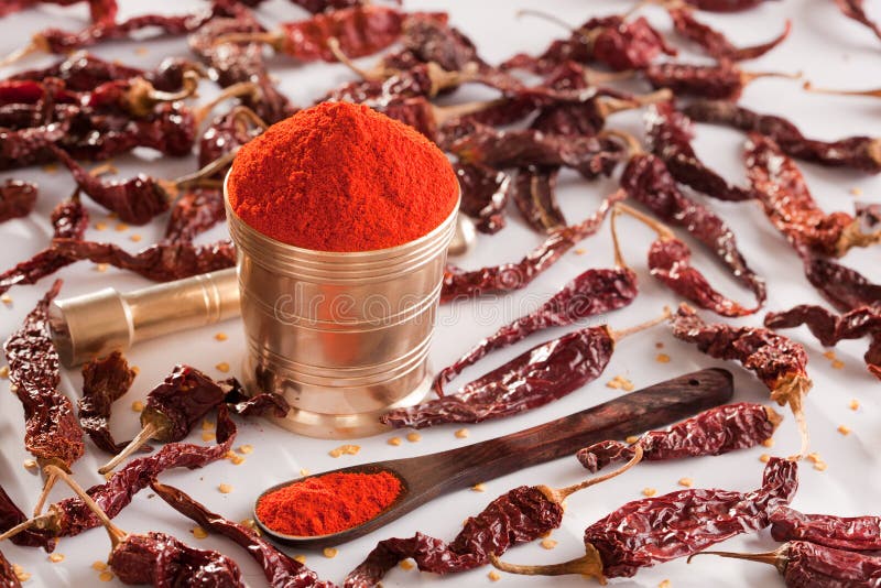 Red Chilly powder. stock photo. Image of chilli, cookery - 38543600