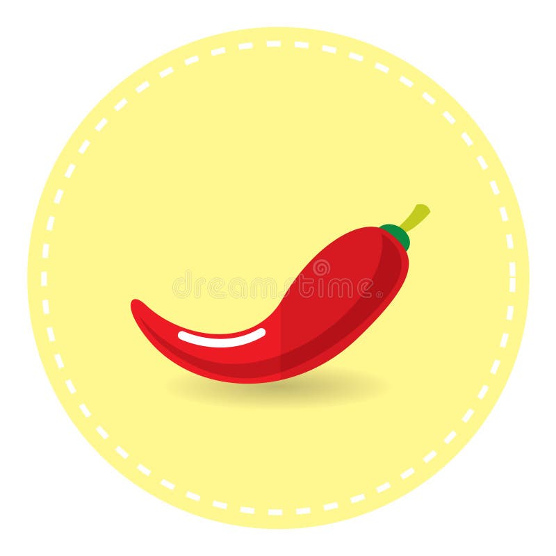 Red Chilly. Vector Illustration Decorative Design Stock Vector ...