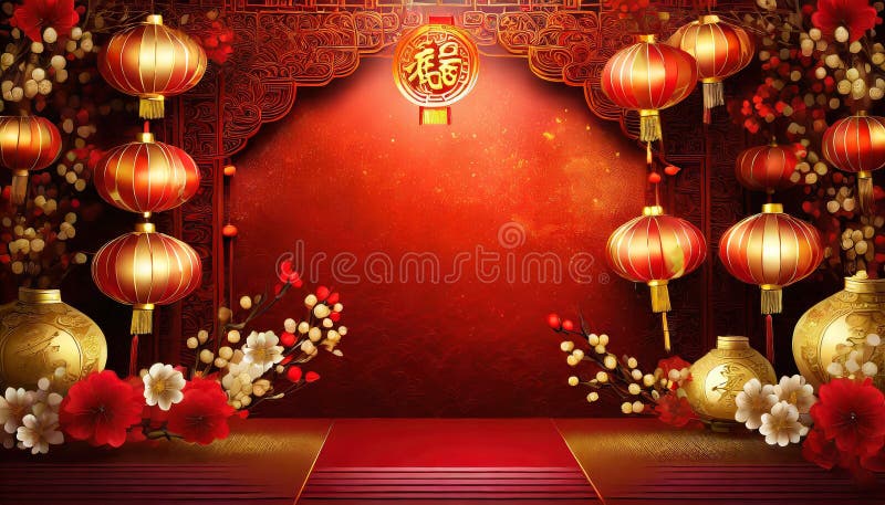 Red chinese background stock illustration. Illustration of pink - 306429153