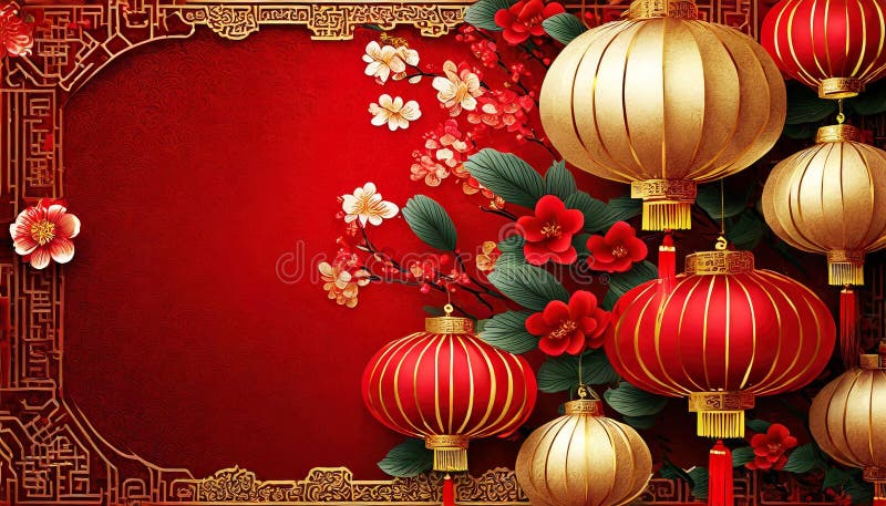 Red chinese background stock illustration. Illustration of altar ...
