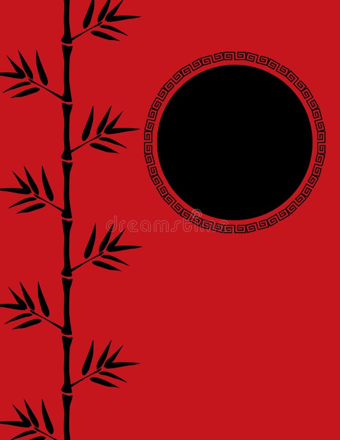 Red Chinese Bamboo Background Stock Vector - Illustration of background ...