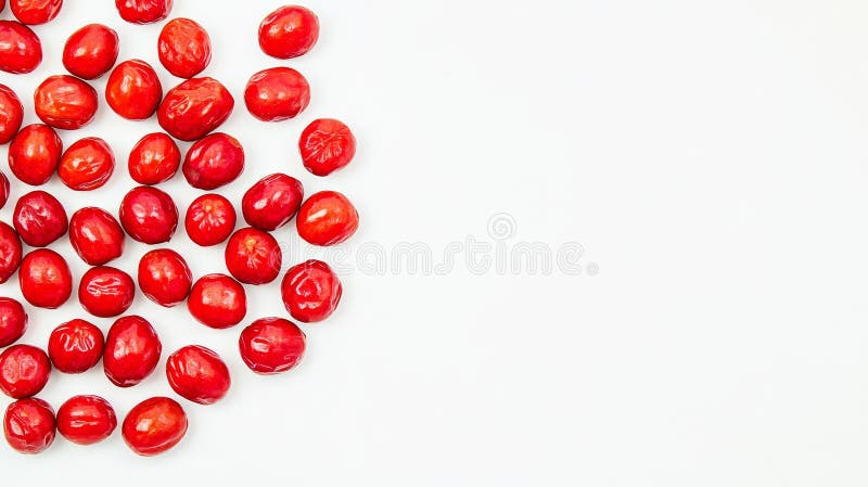 Red Chinese Dates on a White Background Stock Photo - Image of healthy ...