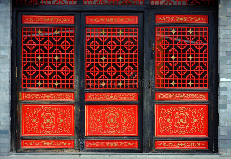 Traditional Chinese Door stock image. Image of china - 12980623