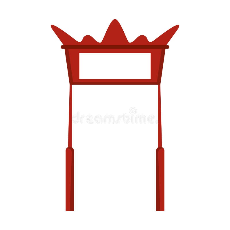 Red Chinese Gate Icon Cartoon Stock Vector - Illustration of japan ...