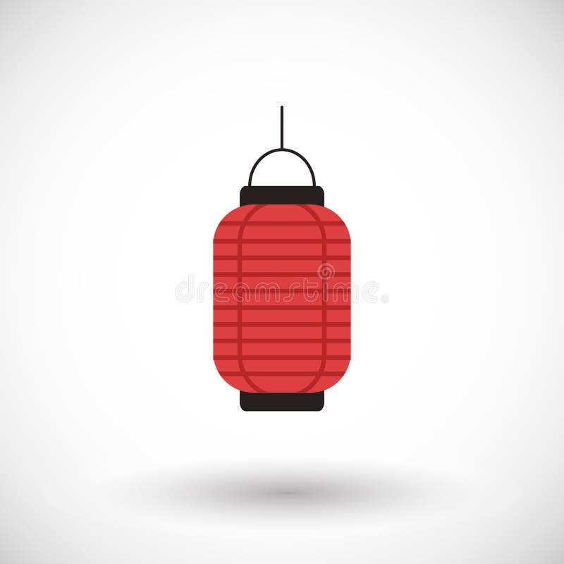 Red Chinese Lantern Flat Icon Stock Illustration - Illustration of paper, yakitori: 86080567