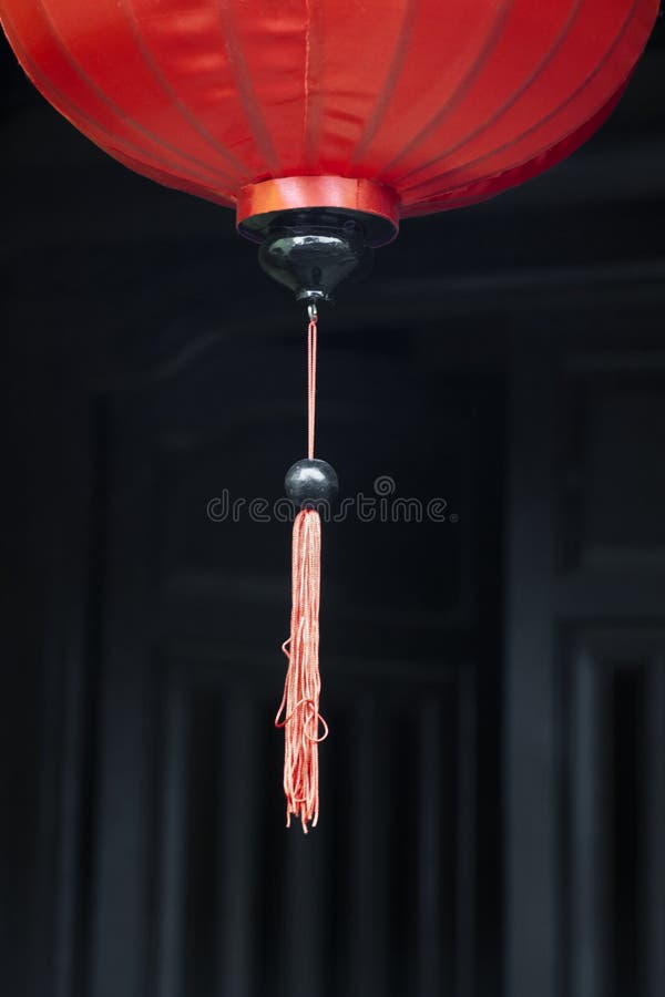 Red Chinese Lantern, View from Below Stock Image - Image of symbol ...