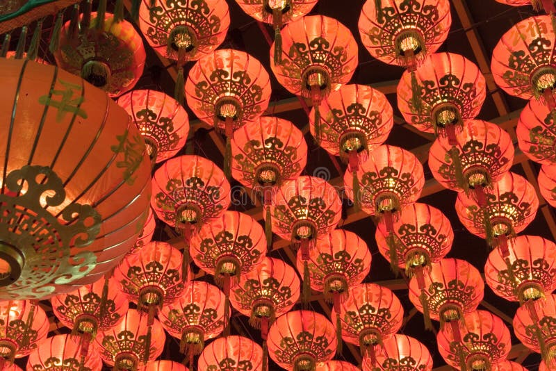 Red Chinese Lanterns stock photo. Image of lamp, texture - 1551444