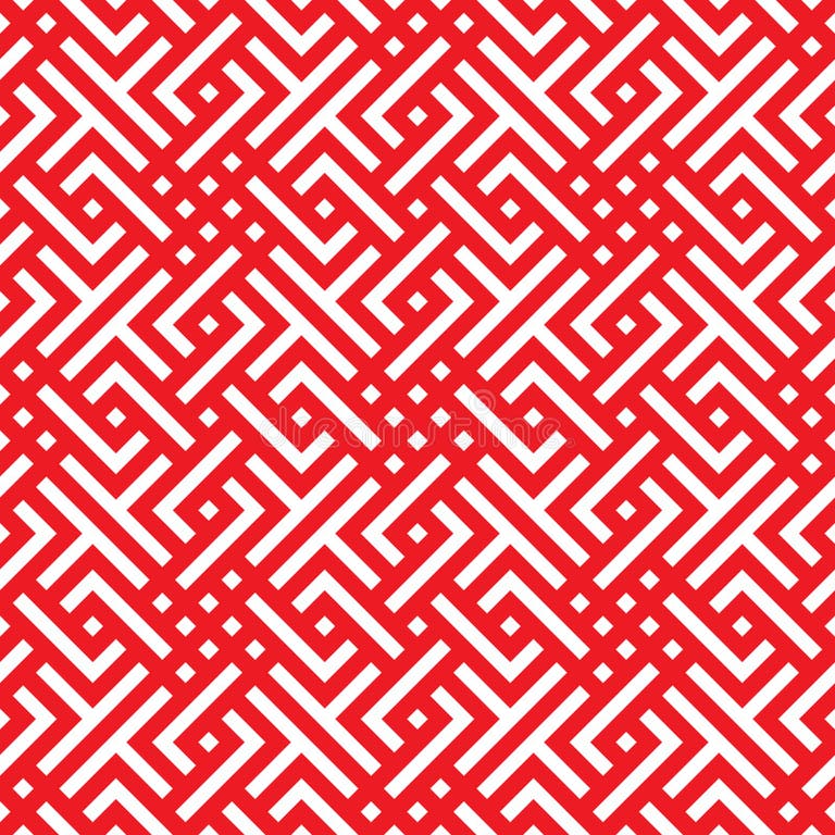 Red Chinese Pattern Seamless Illustration Vector Background Design ...