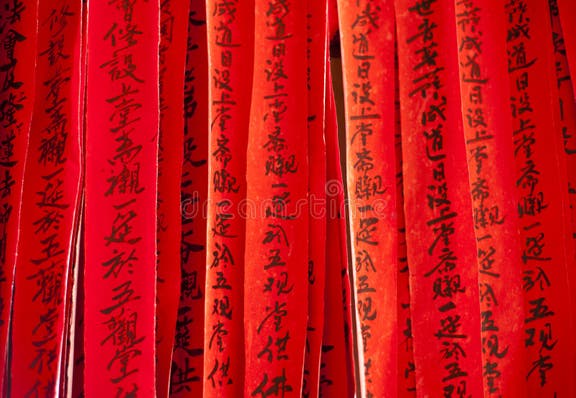 Red chinese prayers stock image. Image of buddhist, tradition - 17393969