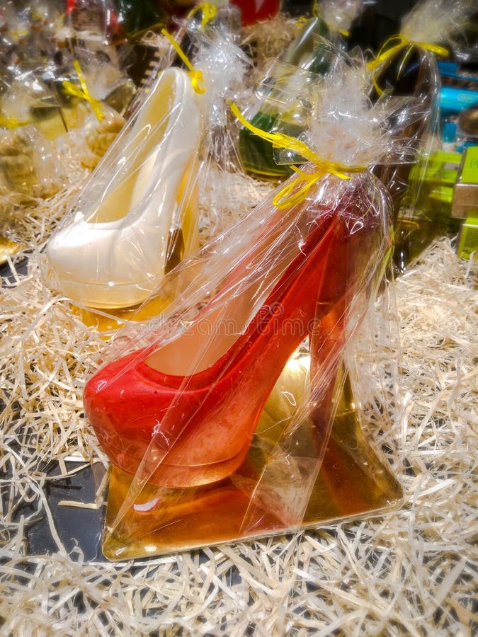 Red Chocolate Slipper in a Film Stock Image - Image of slipper, meal ...