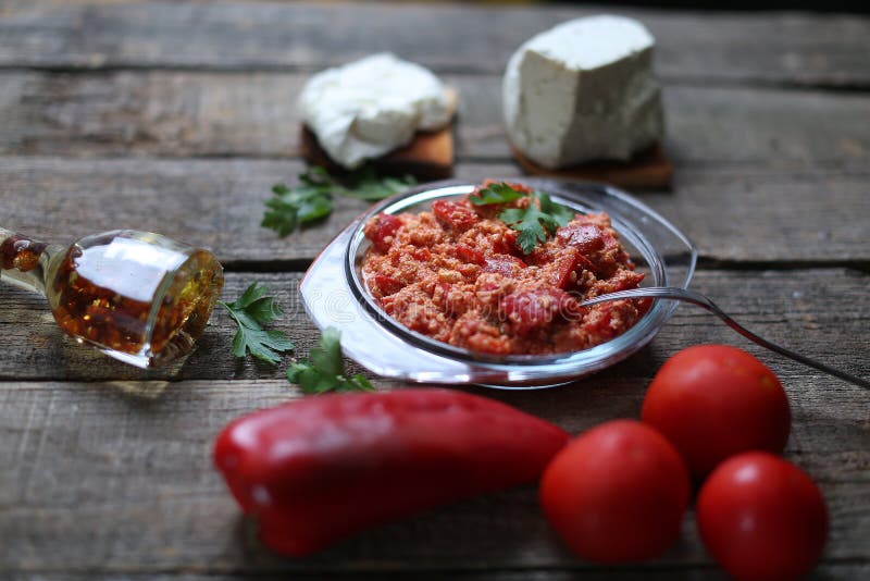 Red chopped paprika stock image. Image of cheese, tomato - 83832353