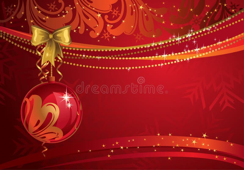 Red Christmas backdrop stock vector. Illustration of garland - 16279509