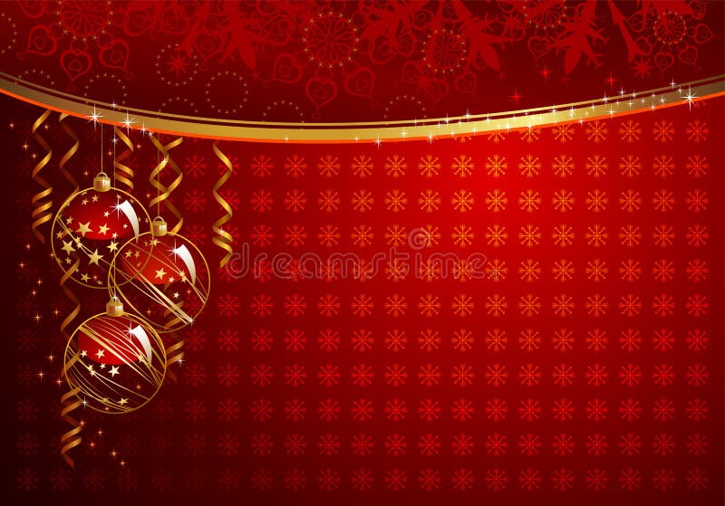 Red Christmas backdrop stock vector. Illustration of beads - 16487206