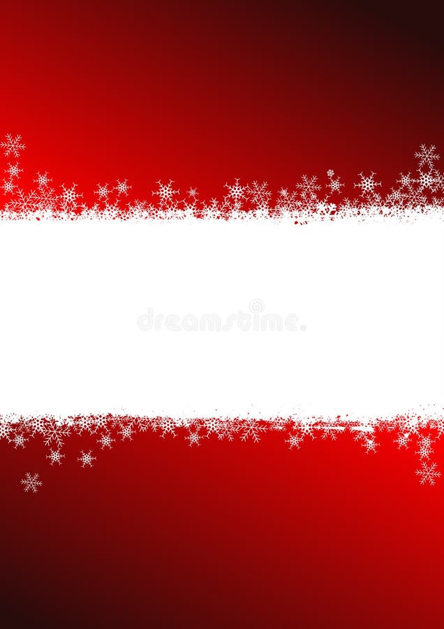 Red Christmas Snow Borders stock illustration. Illustration of ribbon ...