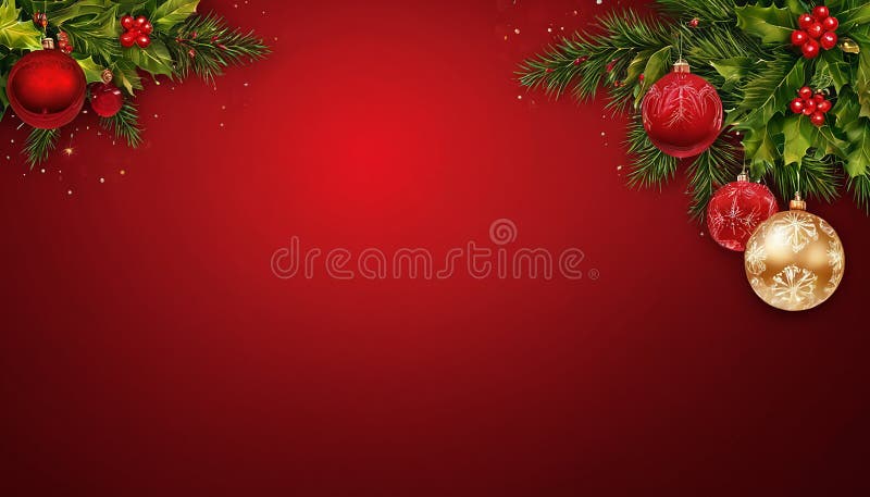 Red Christmas Background – Bold and Festive Holiday Design for Vibrant ...