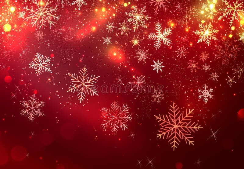 Red Christmas Background. Abstract Christmas Lights in the Holiday ...