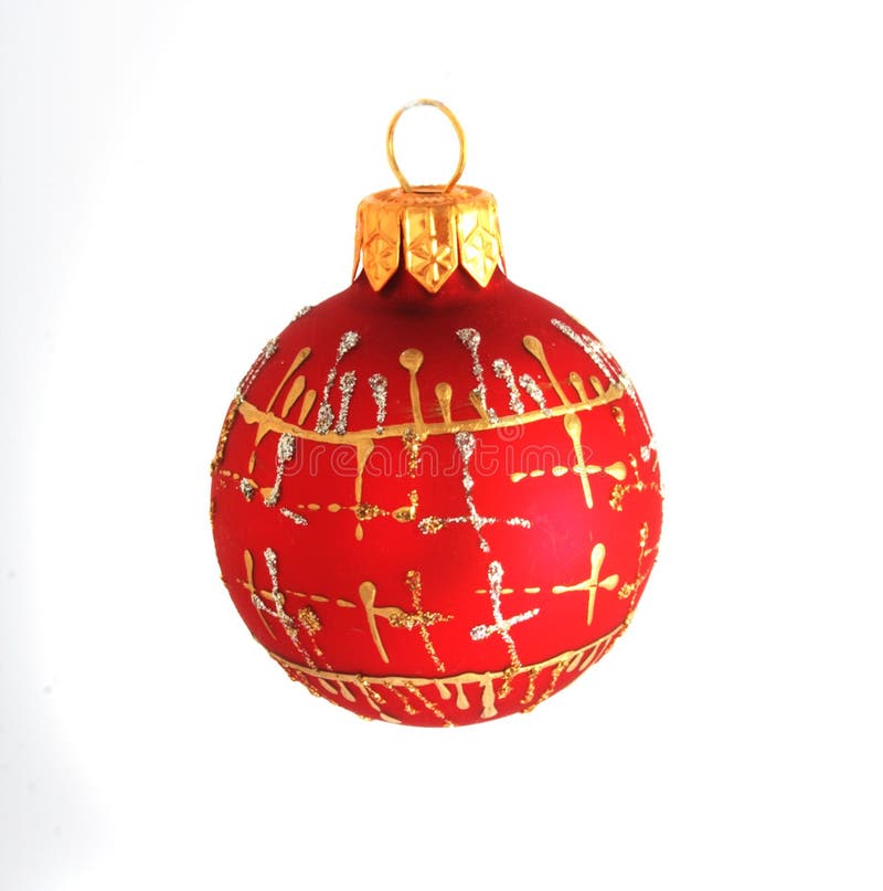 A red Christmas ball stock photo. Image of objects, decoration - 4172014
