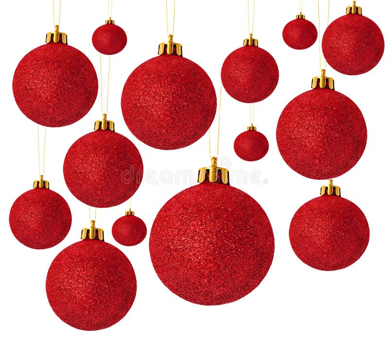 Red christmas balls stock image. Image of hanging, celebration - 226335