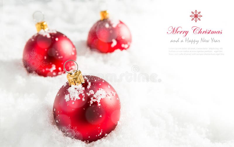 Red christmas balls stock photo. Image of seasonal, object - 45434146