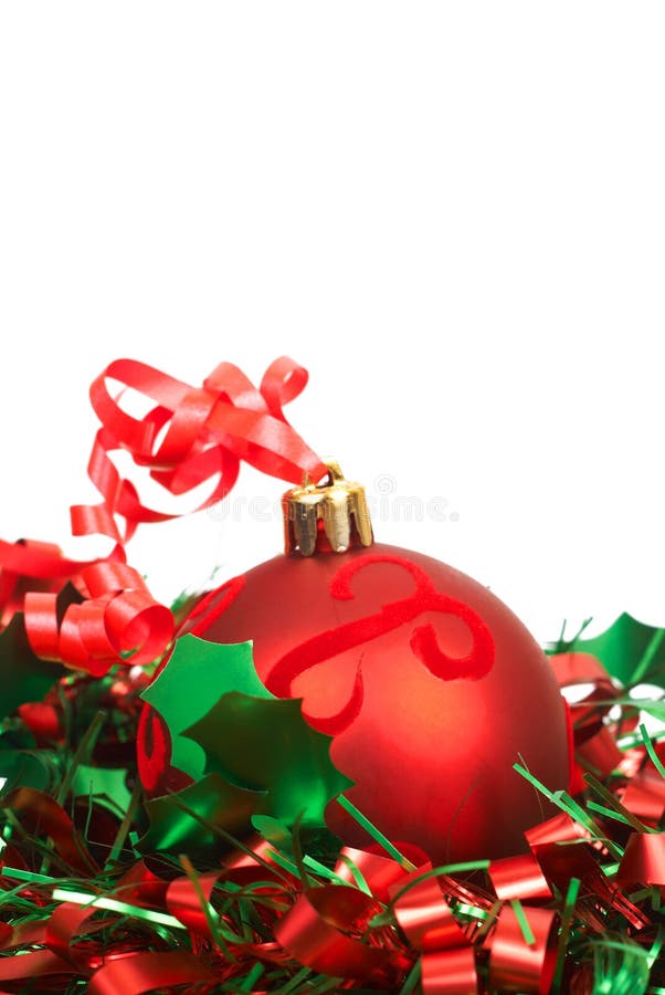 Red Christmas bauble stock image. Image of celebration - 22351043