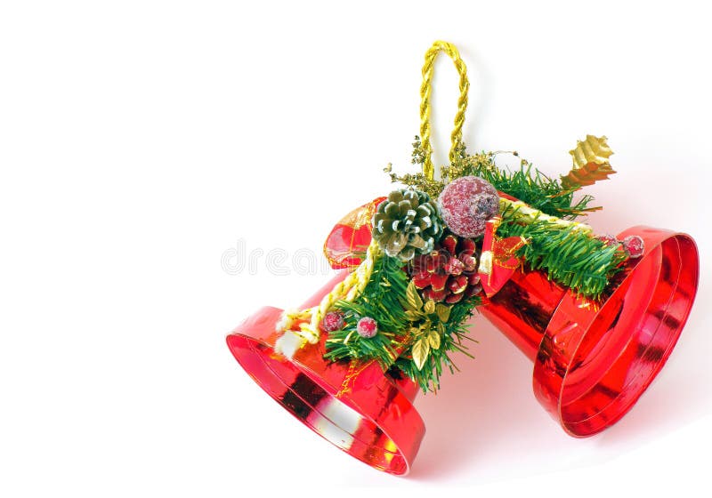 Red Christmas Bells Isolated Stock Image - Image of party, cold: 16747391
