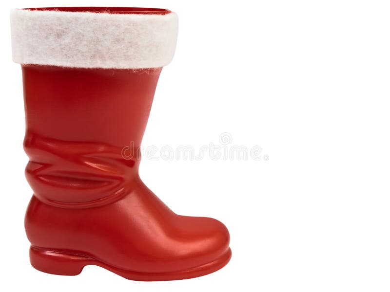 Santa s boot stock image. Image of holly, isolation, seasonal - 2110719