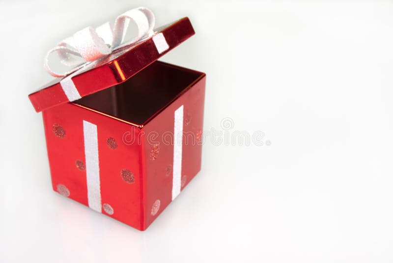 Red Christmas Box stock photo. Image of present, white - 28003448