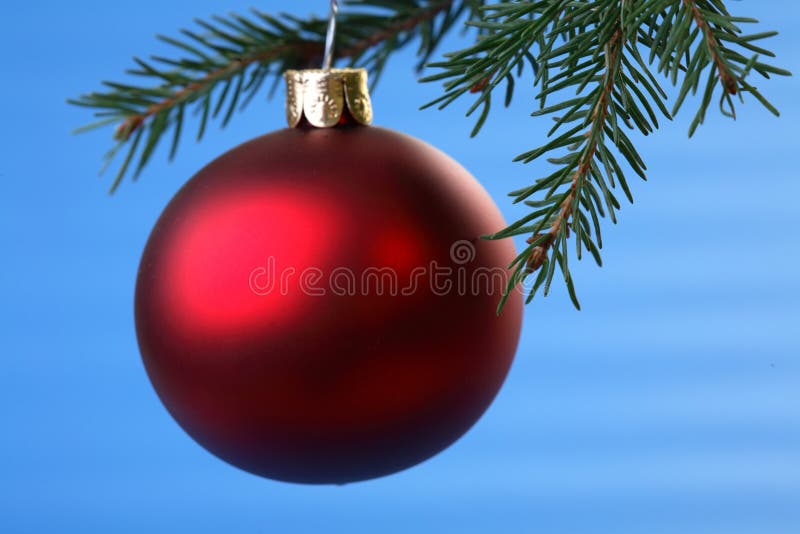 Red Christmas Bulb Isolated on White Stock Photo - Image of december ...