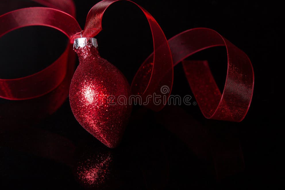 Red Christmas bulb stock photo. Image of sparkles, christmas - 46745552