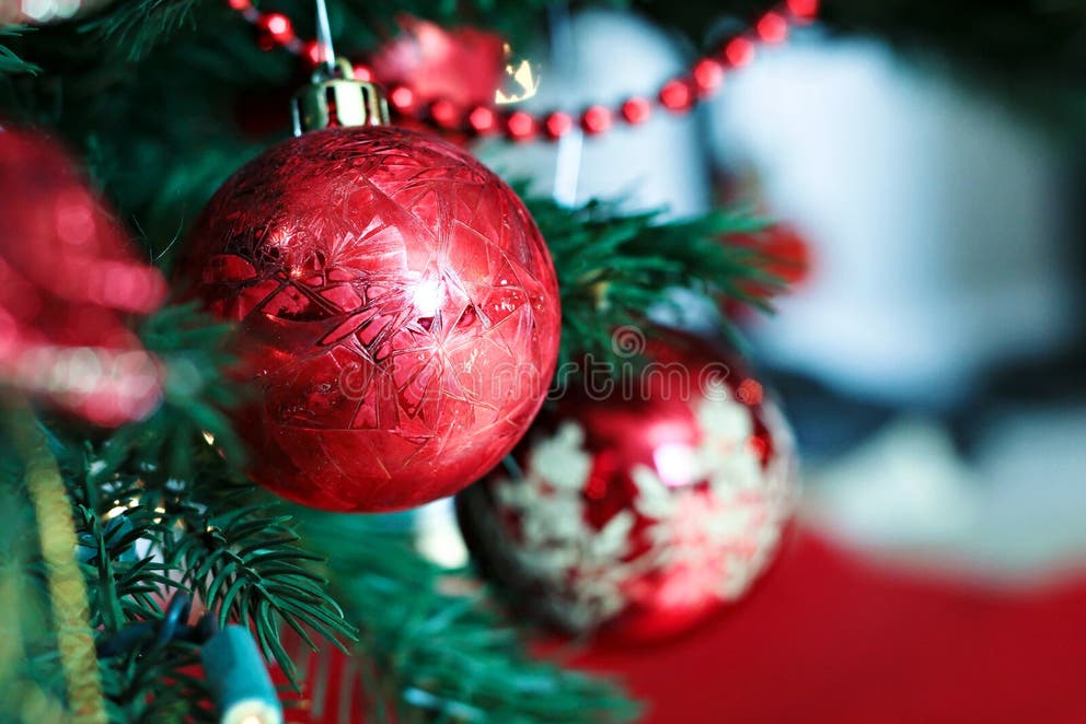 Red Christmas Bulbs stock image. Image of december, bulb - 17242157